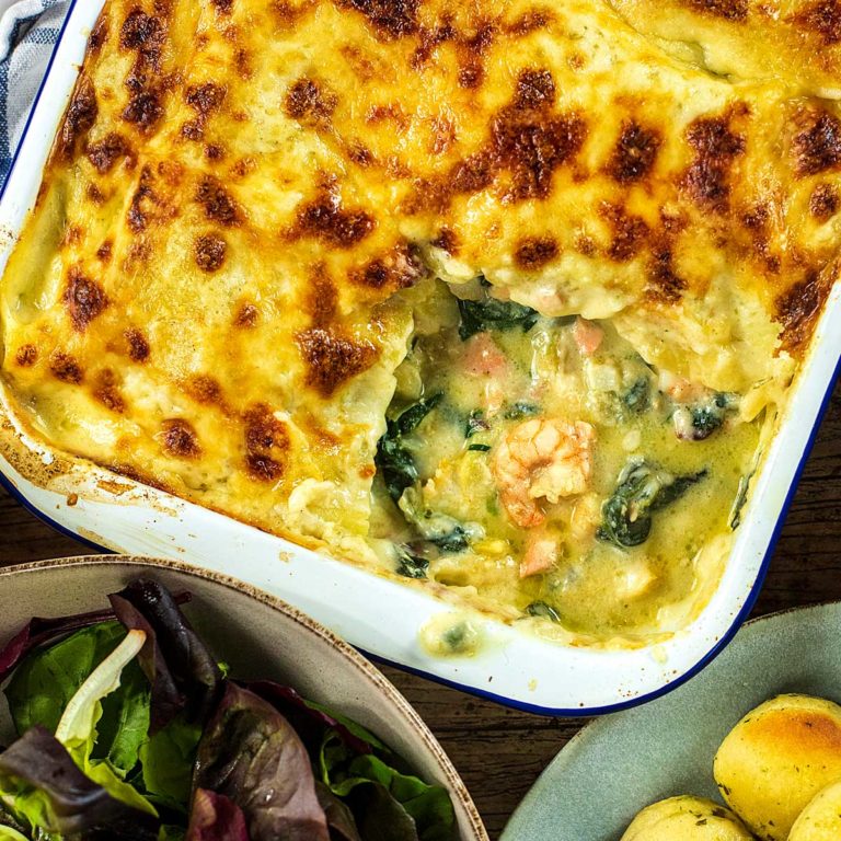 Seafood Lasagna - Hungry Healthy Happy