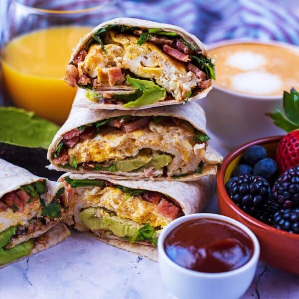 High Protein Chicken Caesar Wrap - Hungry Healthy Happy