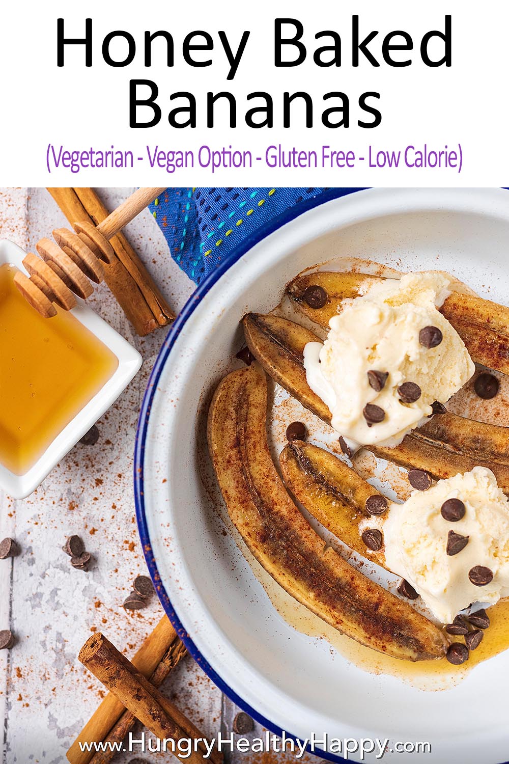 Honey Baked Bananas - Hungry Healthy Happy
