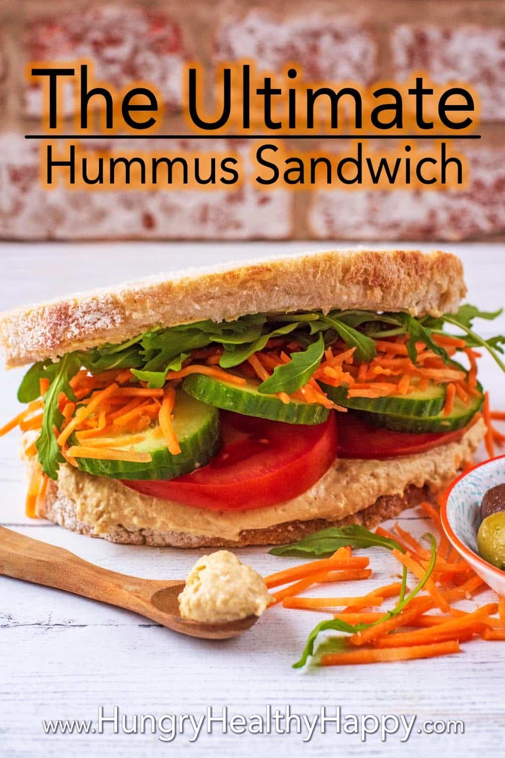 The Ultimate Hummus Sandwich - Hungry Healthy Happy