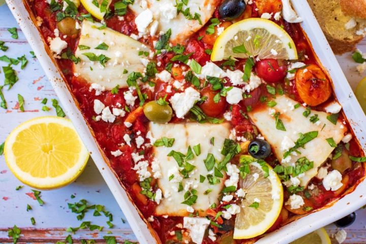 Mediterranean Baked Cod - Hungry Healthy Happy