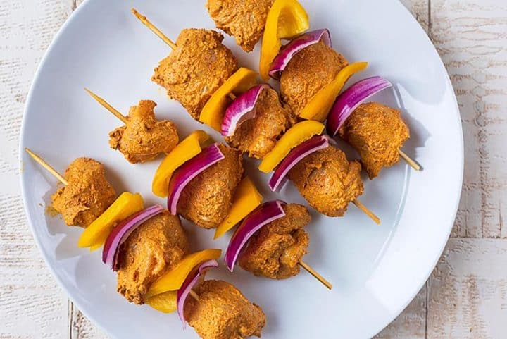 Chicken Tikka Kebabs - Hungry Healthy Happy