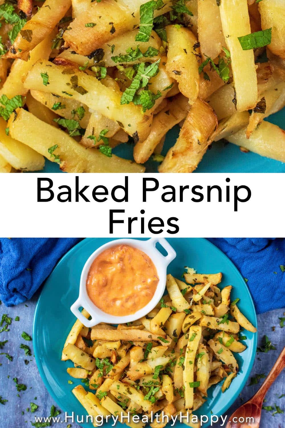 Baked Parsnip Fries - Hungry Healthy Happy