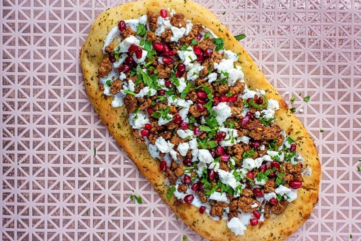 Spiced Lamb Flatbread (Lahmacun) - Hungry Healthy Happy