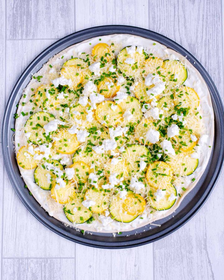 Courgette and Lemon Pizza - Hungry Healthy Happy