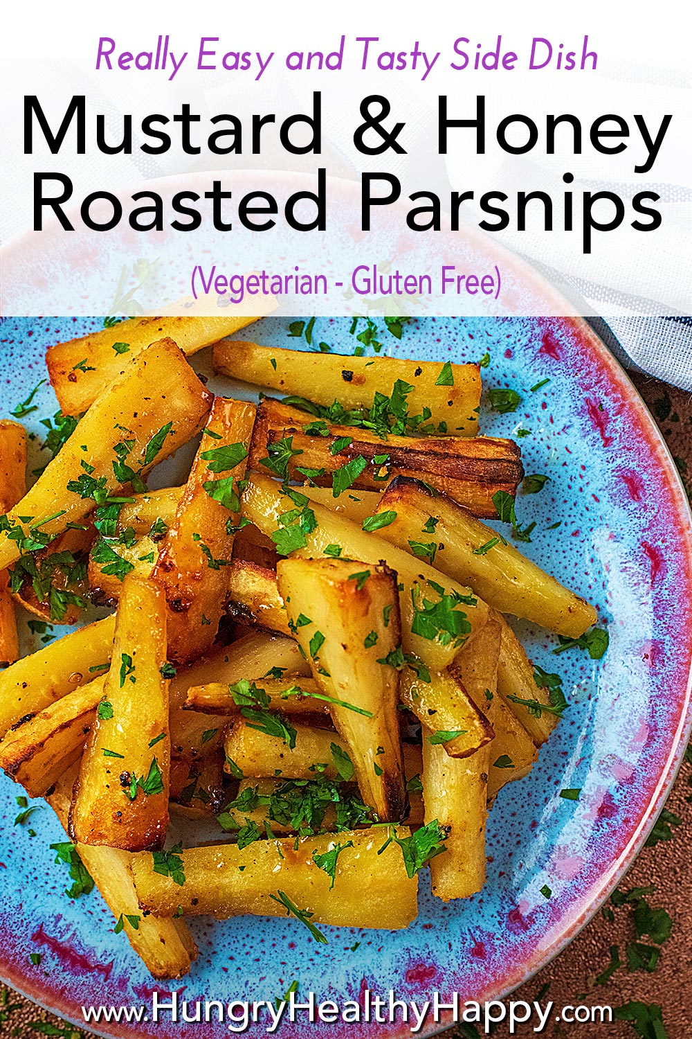 Honey Roasted Parsnips - Hungry Healthy Happy