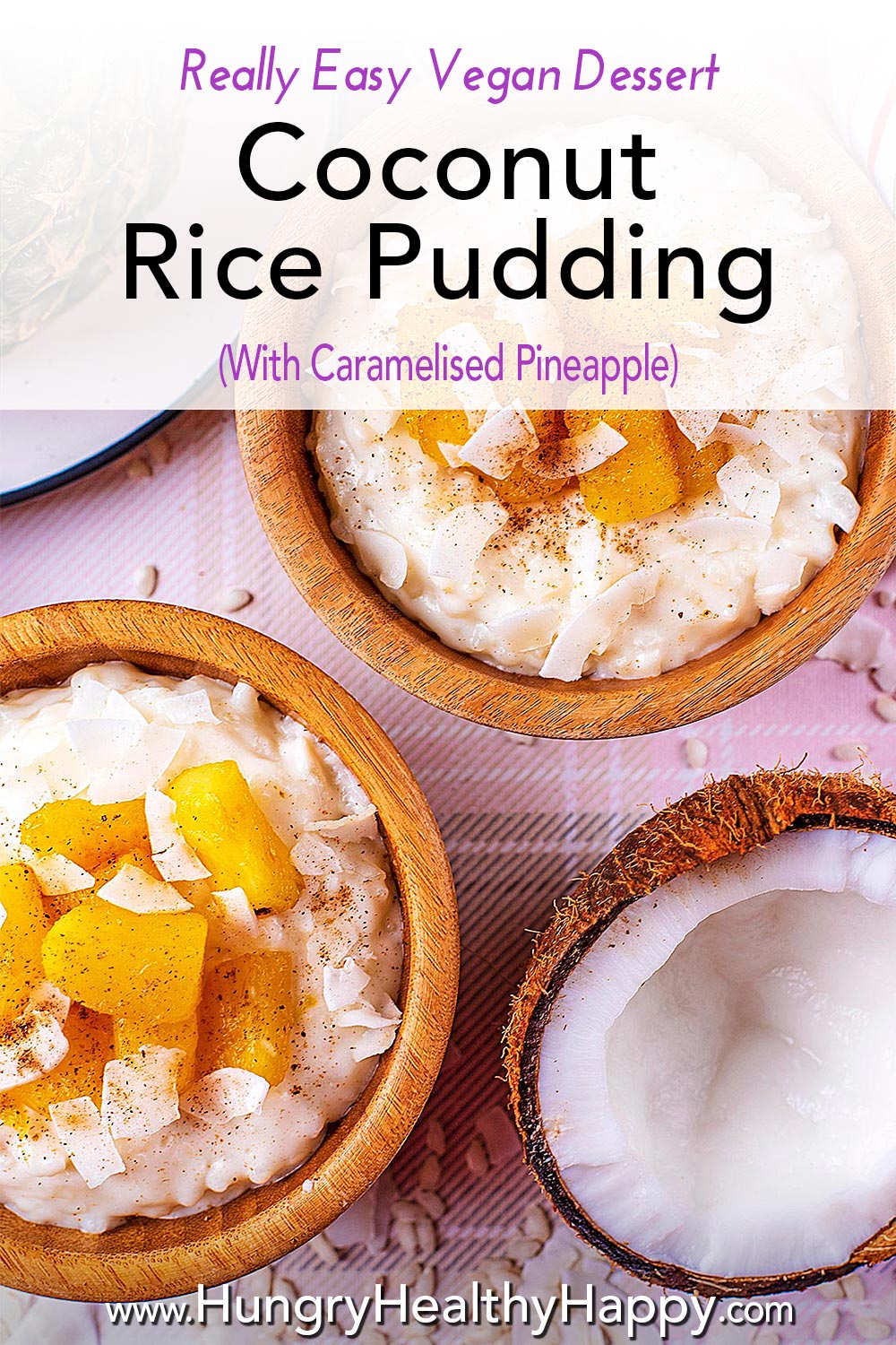 Coconut Rice Pudding - Hungry Healthy Happy