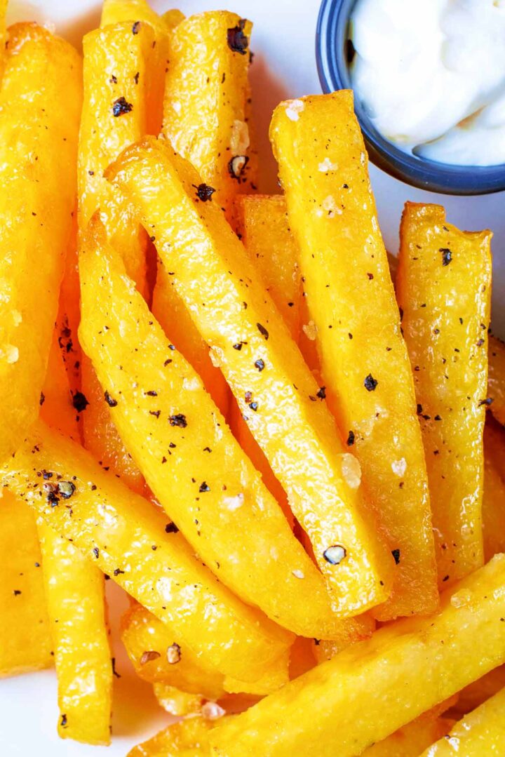 Baked Polenta Chips - Hungry Healthy Happy