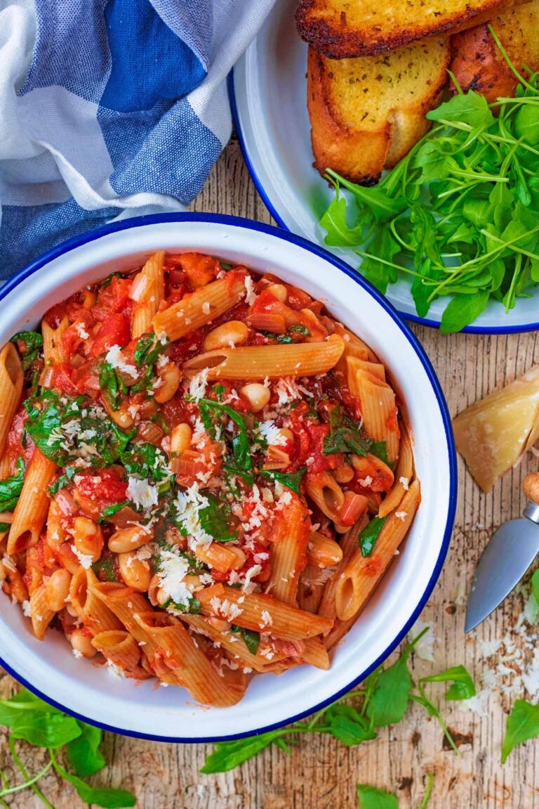 White Bean Pasta - Hungry Healthy Happy