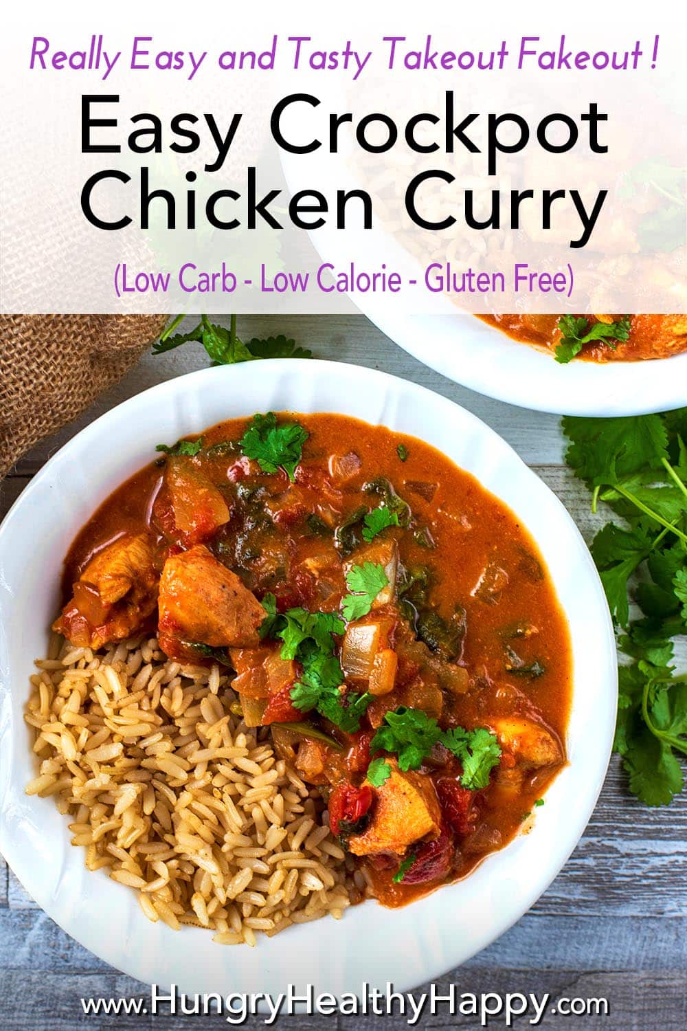 EASY Slow Cooker Chicken Curry - Hungry Healthy Happy