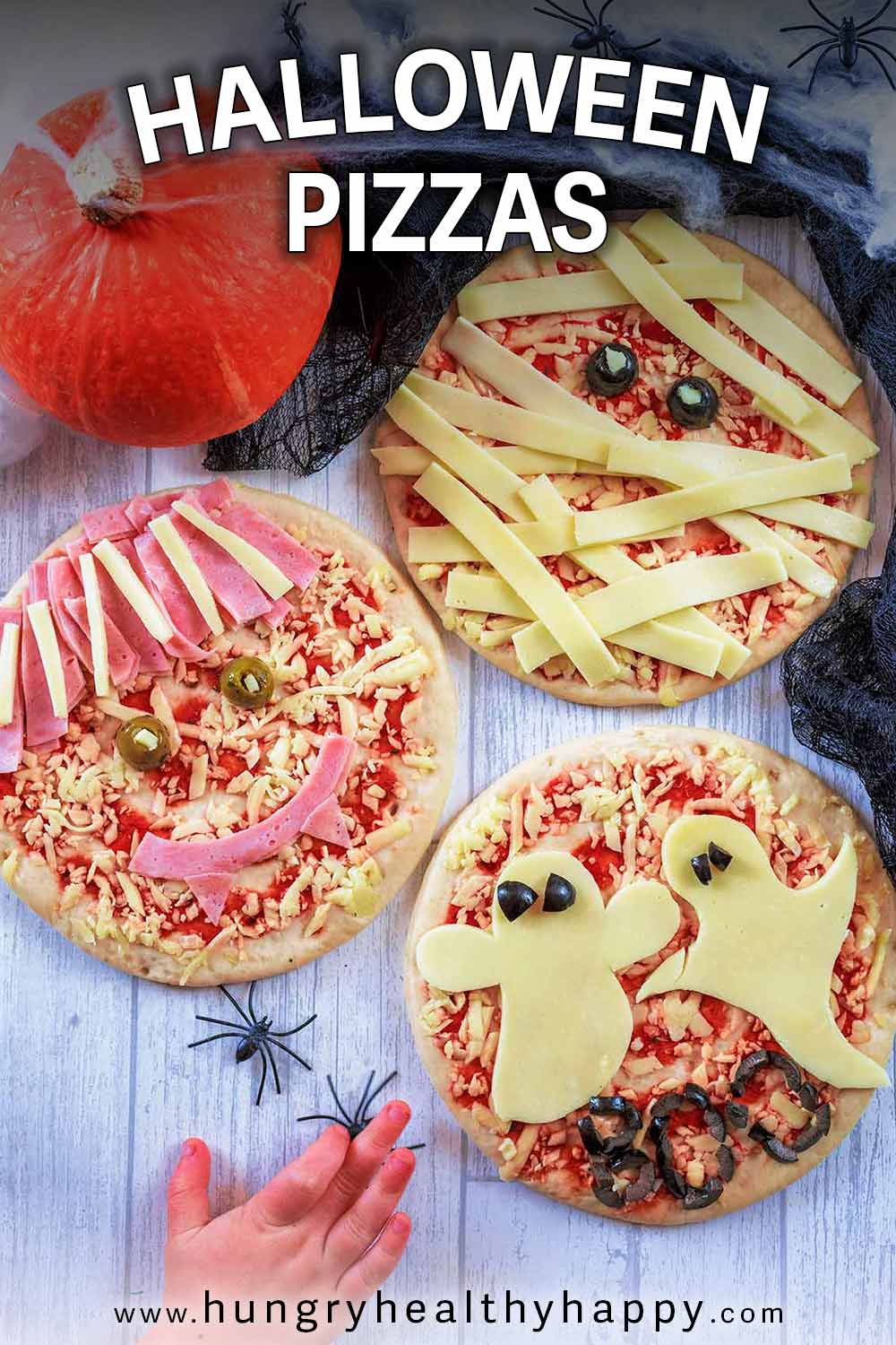 Easy Halloween Pizzas - Hungry Healthy Happy
