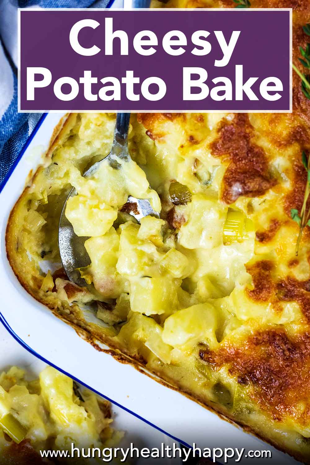 Easy Cheesy Potato Bake - Hungry Healthy Happy