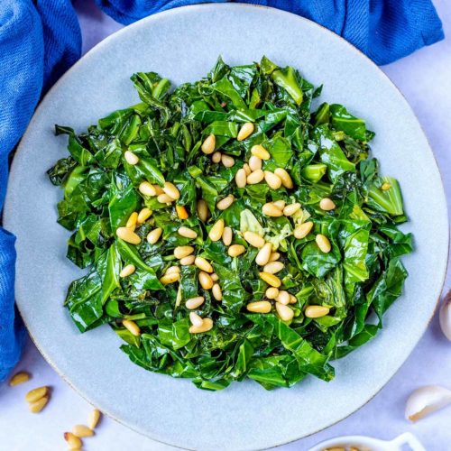 Garlic Spring Greens - Hungry Healthy Happy