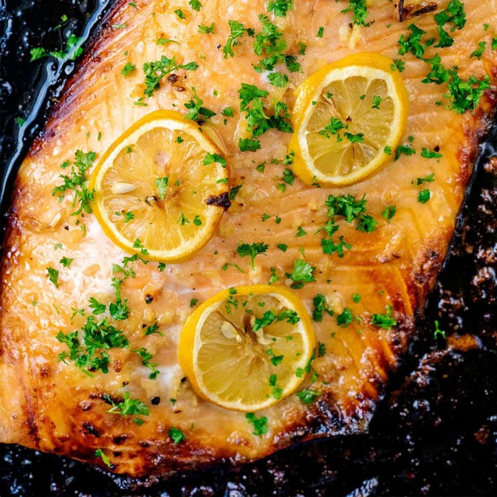 Honey Garlic Side of Salmon - Hungry Healthy Happy