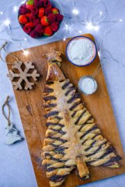 Puff Pastry Nutella Christmas Tree - Hungry Healthy Happy