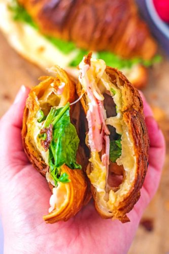 Ham and Cheese Croissant - Hungry Healthy Happy