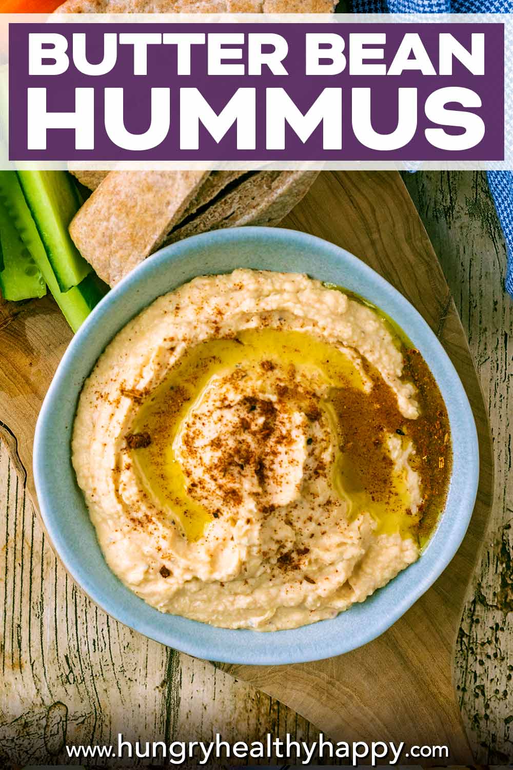 Butter Bean Hummus - Hungry Healthy Happy