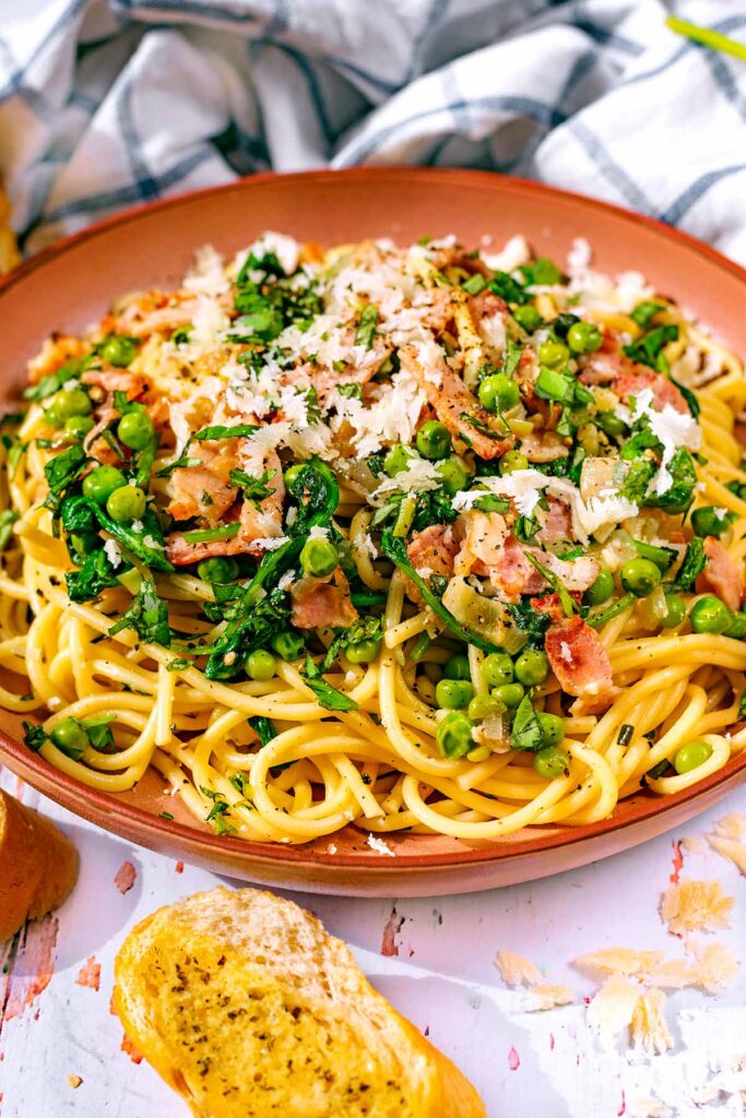 Easy Bacon Pasta - Hungry Healthy Happy