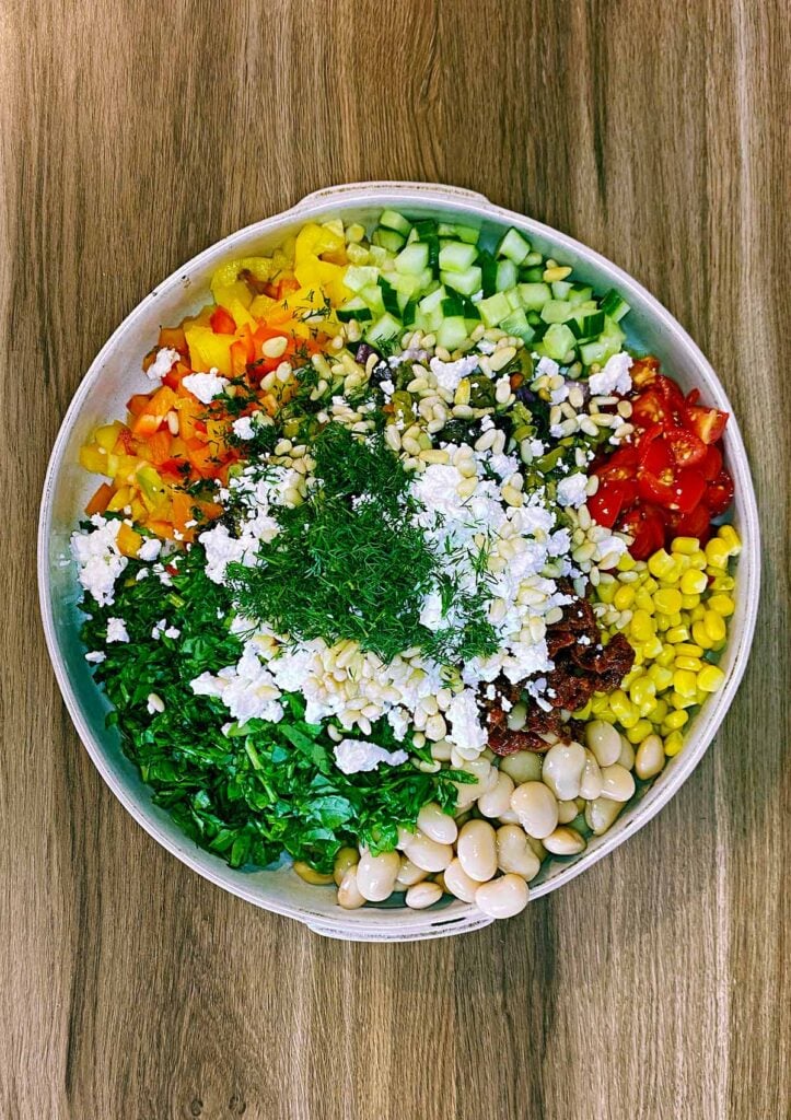 Mediterranean Rice Salad - Hungry Healthy Happy