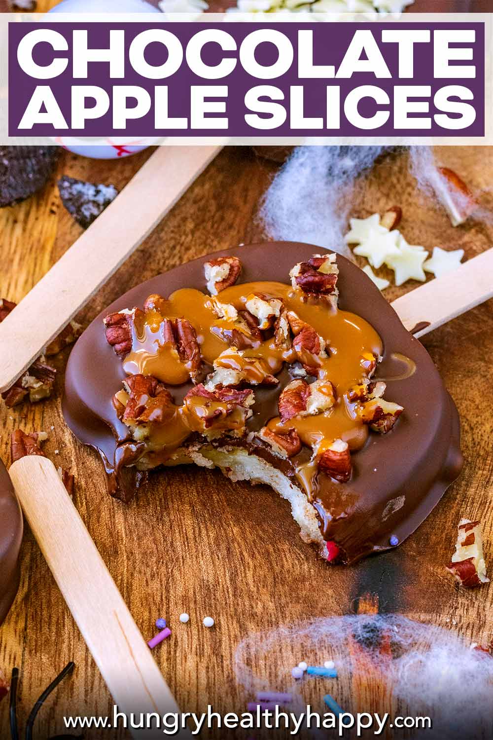 Chocolate Covered Apple Slices - Hungry Healthy Happy