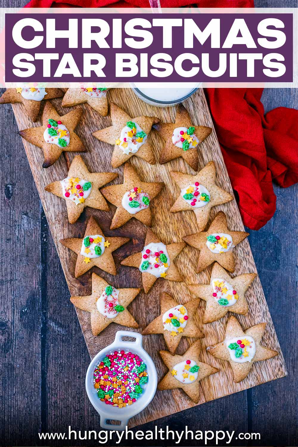 Christmas Star Biscuits - Hungry Healthy Happy