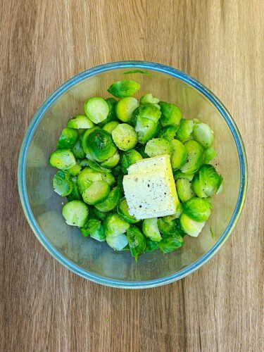Microwave Brussels Sprouts - Hungry Healthy Happy
