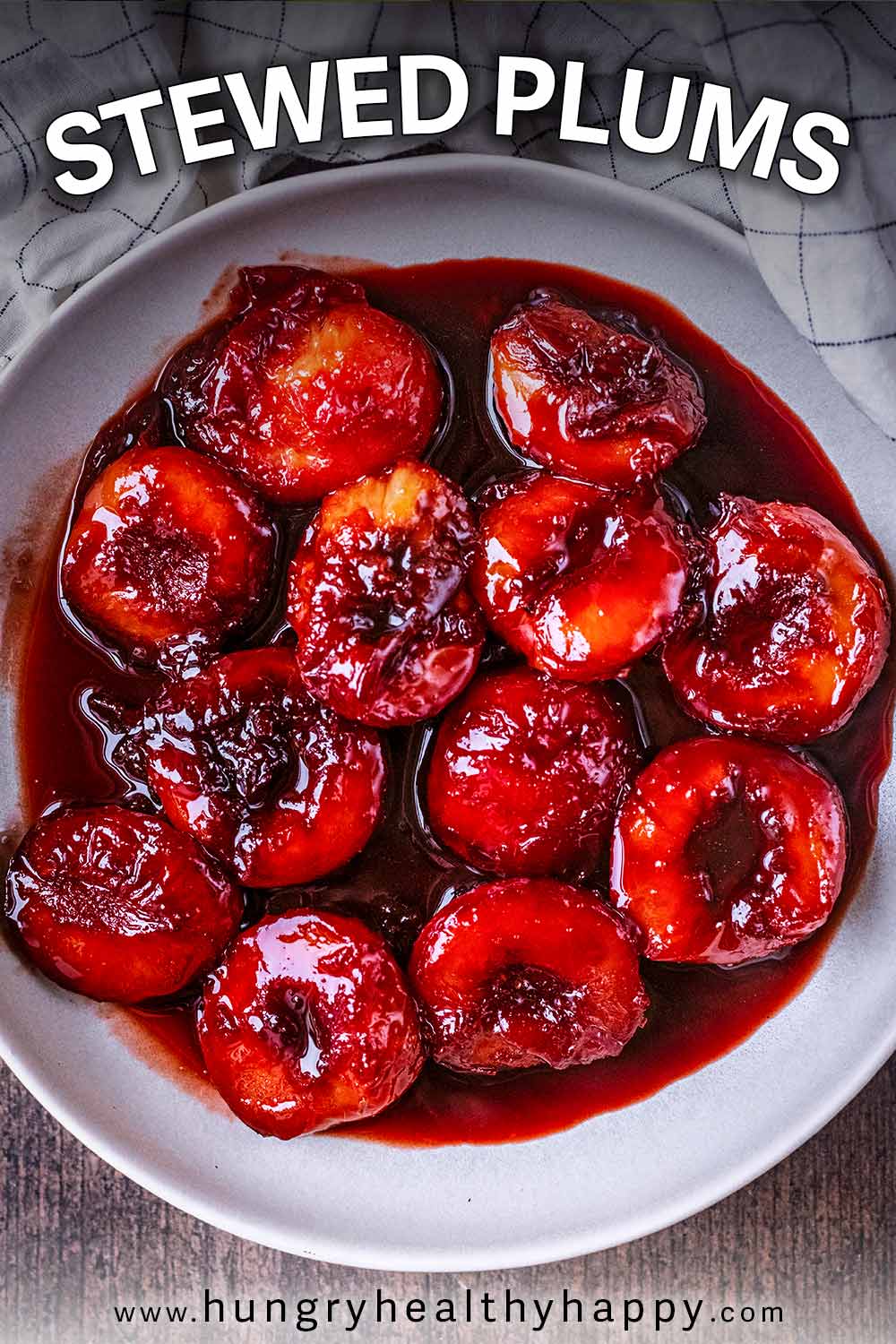 Stewed Plums - Hungry Healthy Happy