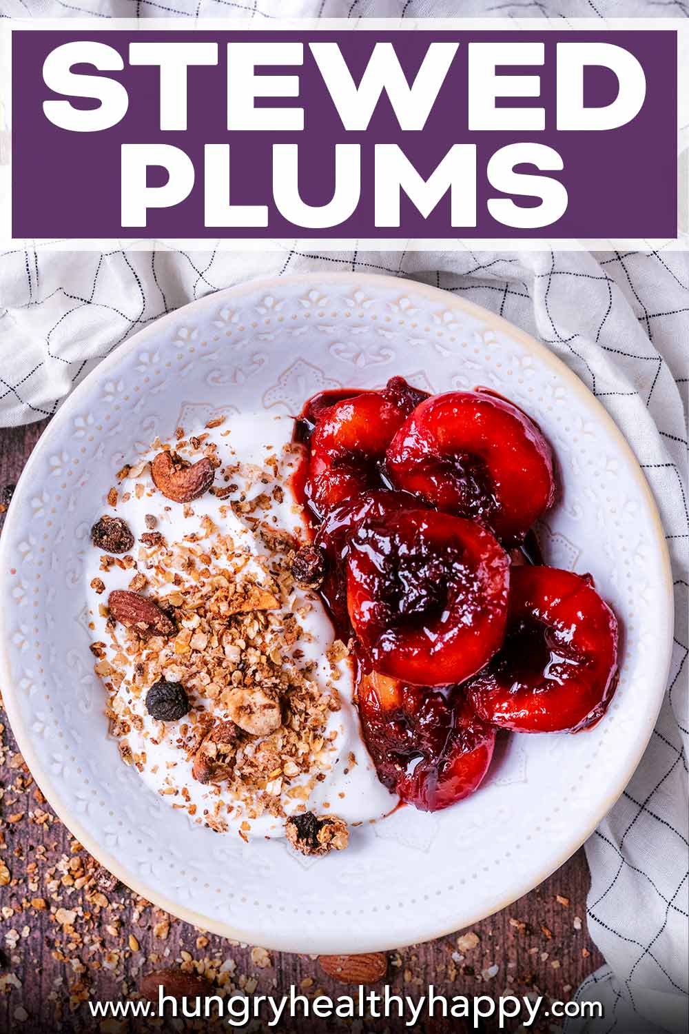Stewed Plums - Hungry Healthy Happy