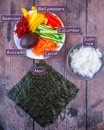 Easy Rainbow Sushi Recipe - Hungry Healthy Happy