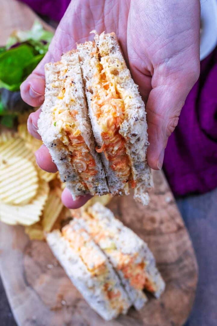 Cheese Savoury Sandwich - Hungry Healthy Happy