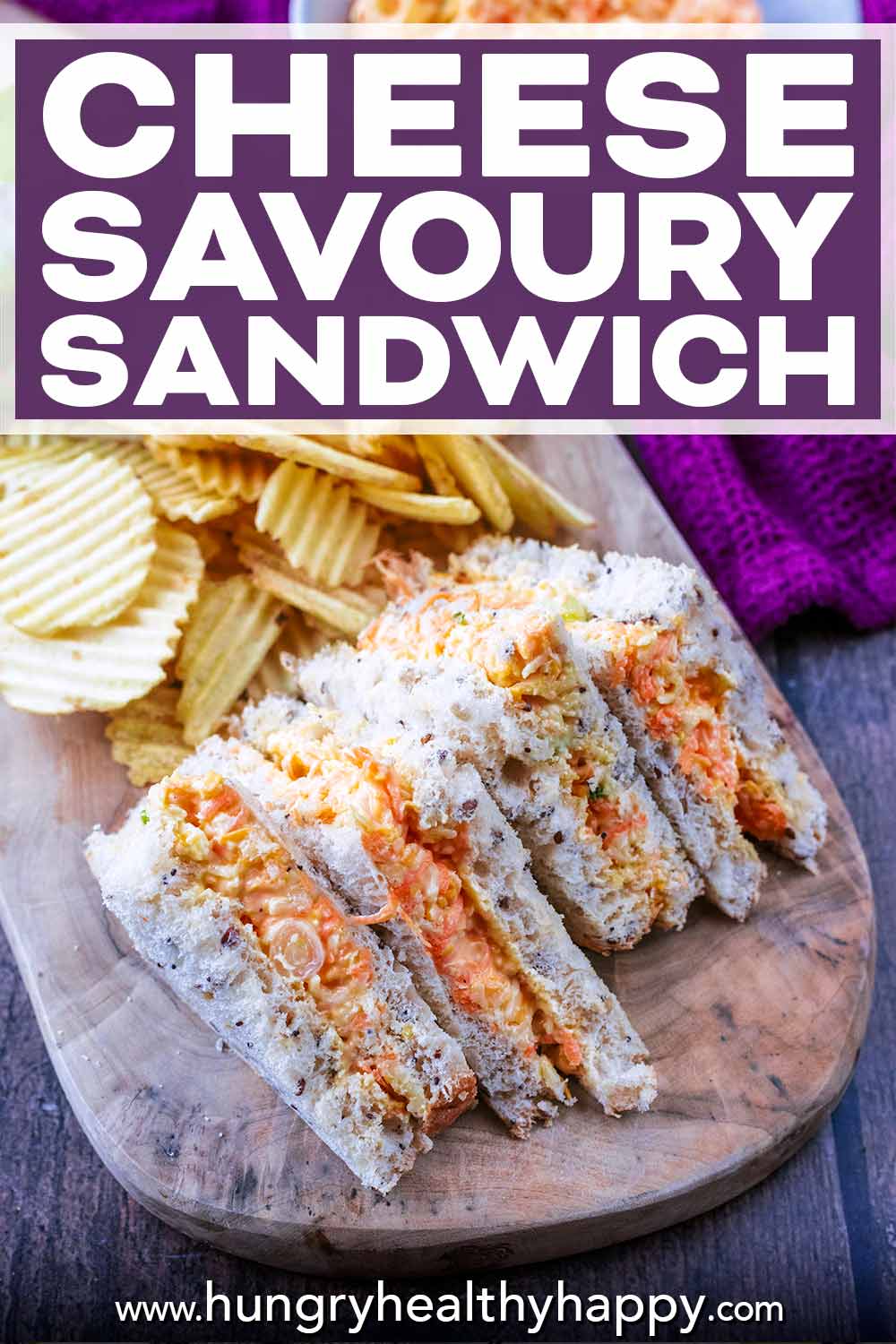 Cheese Savoury Sandwich - Hungry Healthy Happy