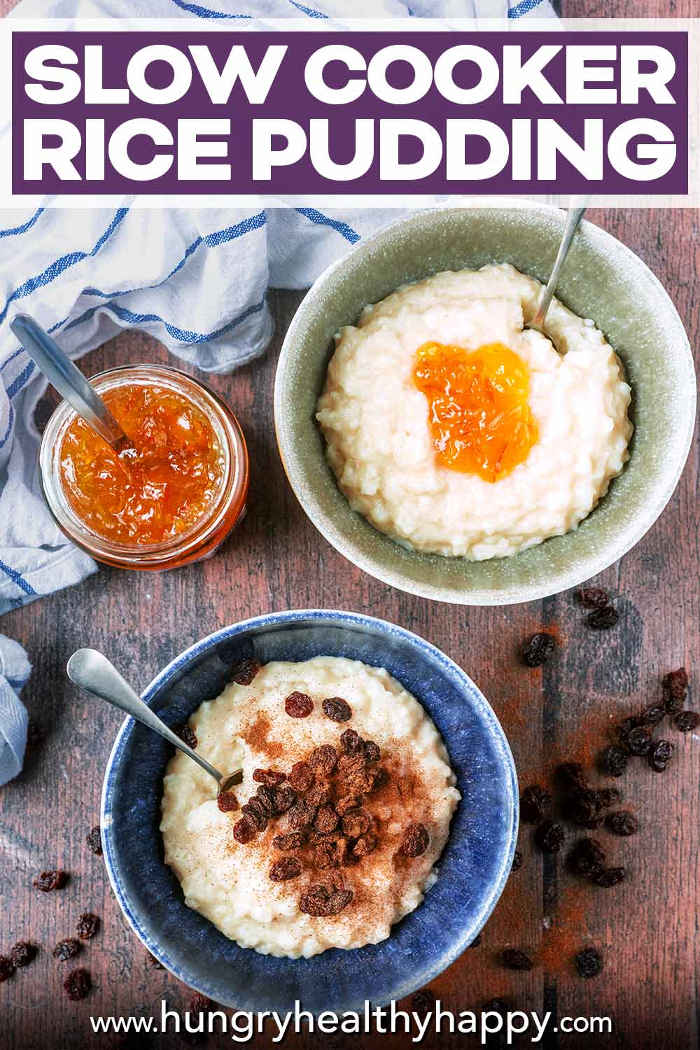 Slow Cooker Rice Pudding - Hungry Healthy Happy
