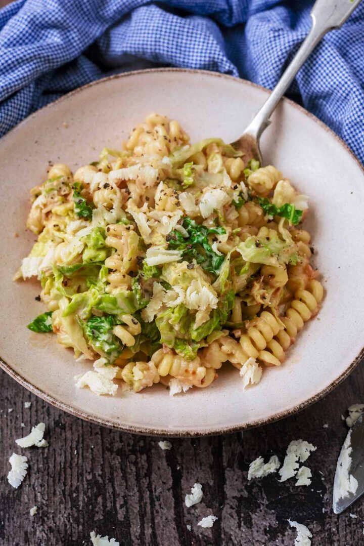Cabbage Pasta - Hungry Healthy Happy