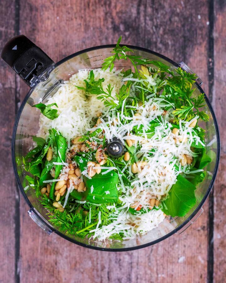 Carrot Top Pesto - Hungry Healthy Happy