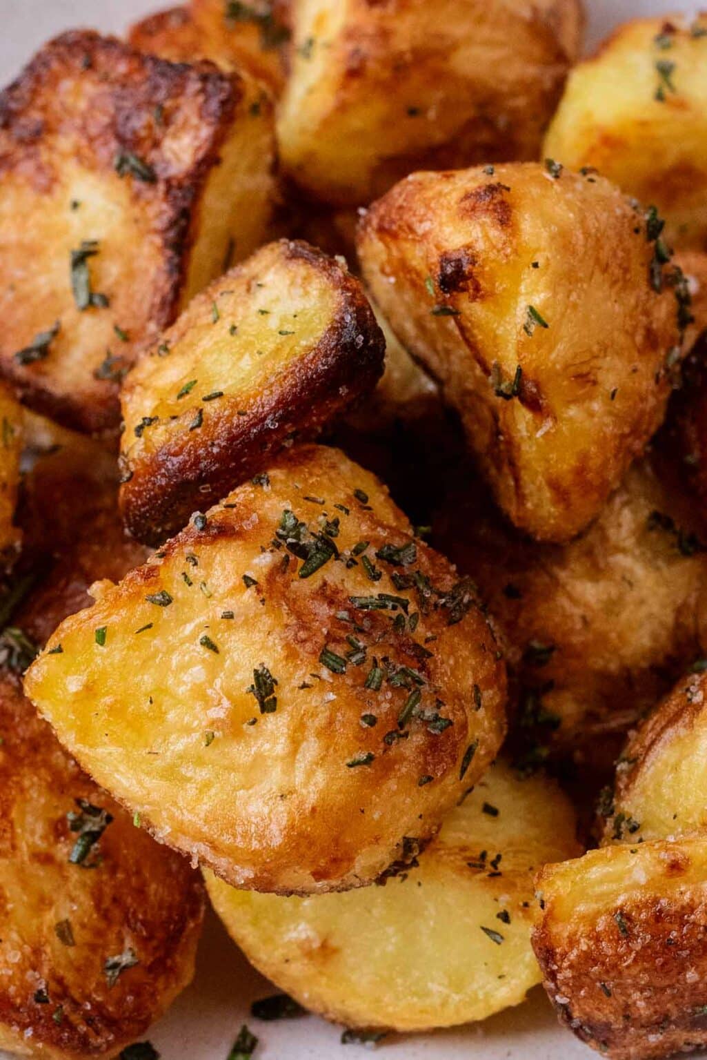 Duck Fat Roast Potatoes - Hungry Healthy Happy