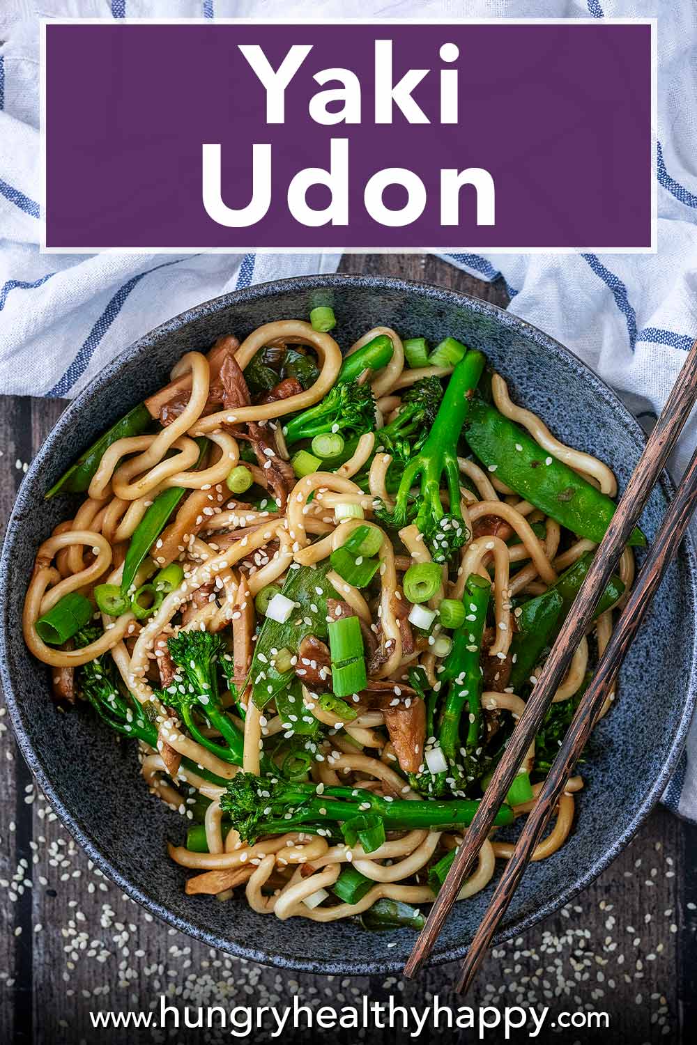 Yaki Udon (Stir-Fried Udon Noodles) - Hungry Healthy Happy