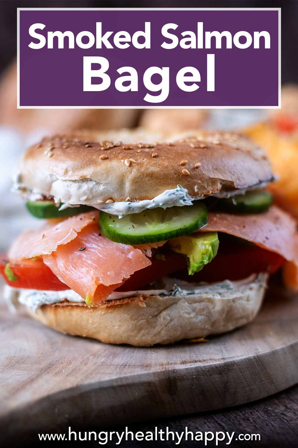 Smoked Salmon Bagel - Hungry Healthy Happy