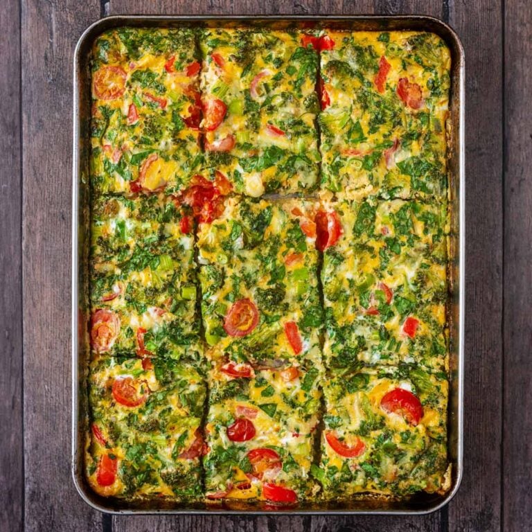 Sheet Pan Eggs (Vegetable Egg Bake) - Hungry Healthy Happy