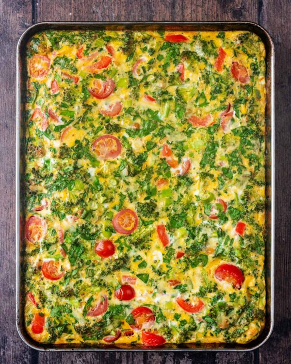 Sheet Pan Eggs (Vegetable Egg Bake) - Hungry Healthy Happy