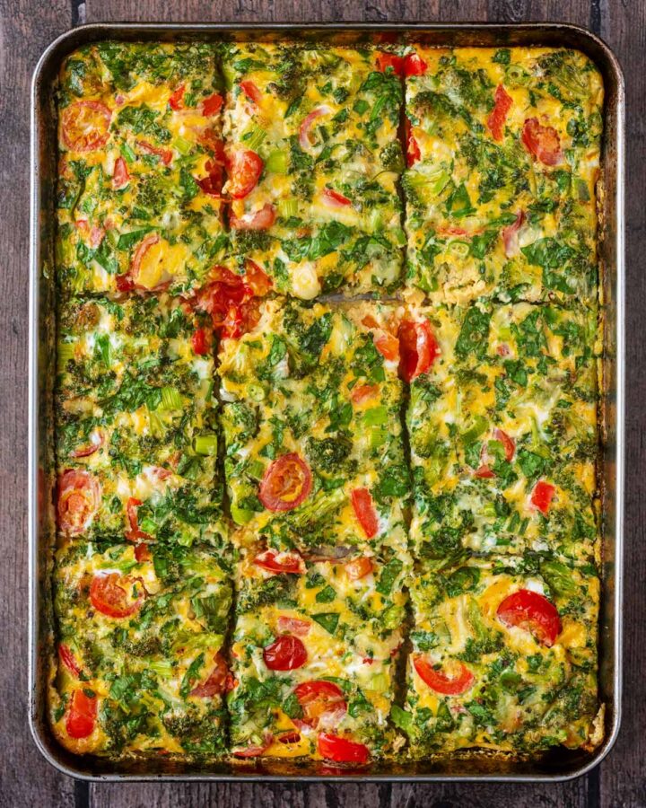 Sheet Pan Eggs (Vegetable Egg Bake) - Hungry Healthy Happy