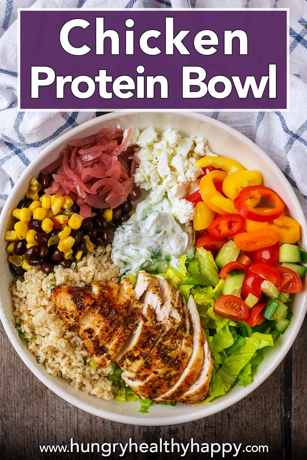Chicken Protein Bowl - Hungry Healthy Happy