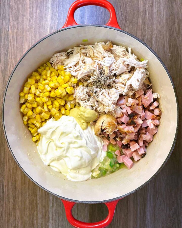 Chicken and Ham Pie - Hungry Healthy Happy
