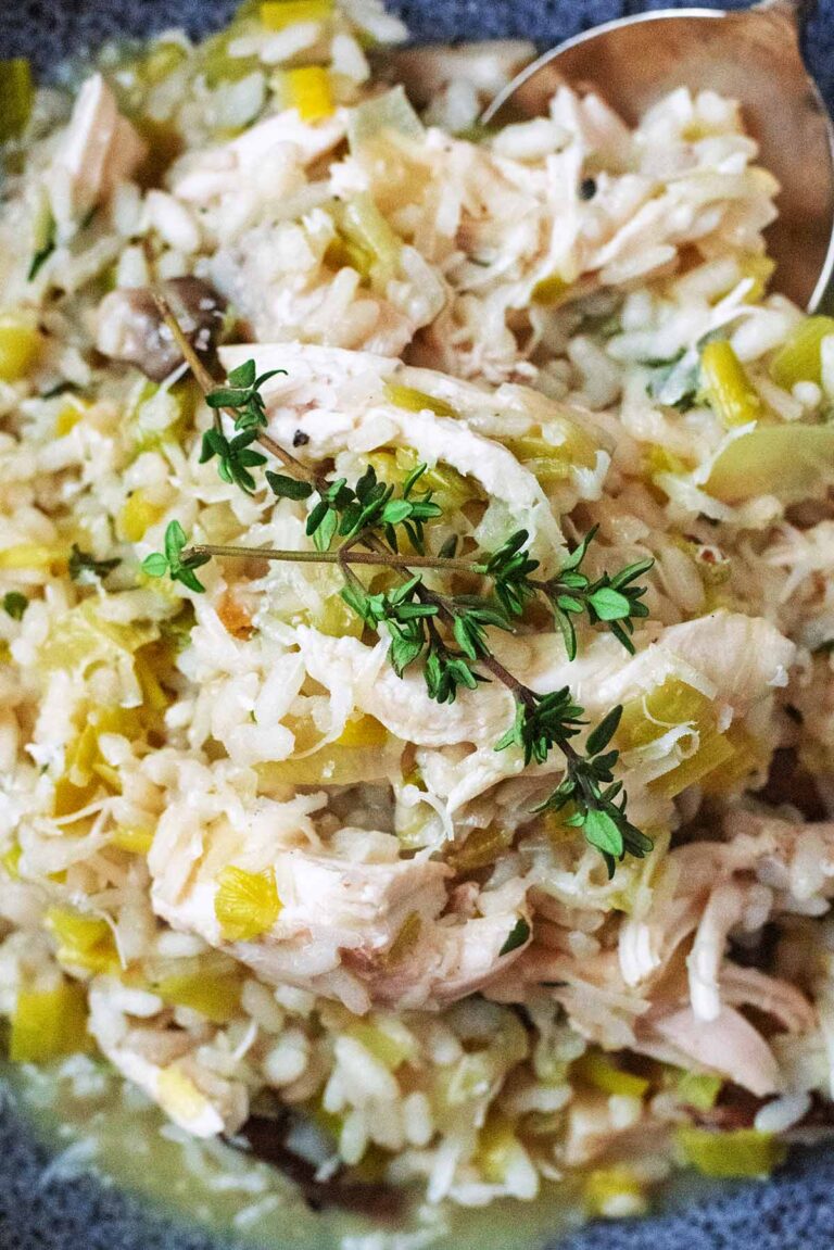 Leftover Turkey Risotto - Hungry Healthy Happy