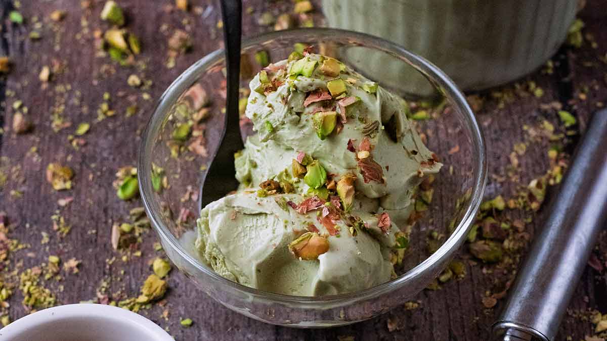 Ninja CREAMi Pistachio Ice Cream - Hungry Healthy Happy