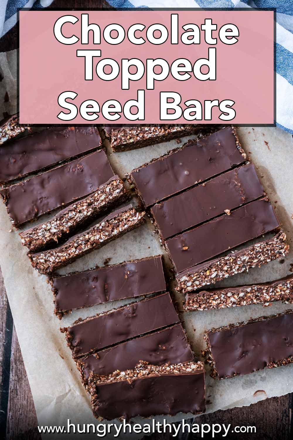 Chocolate Topped Seed Bars - Hungry Healthy Happy