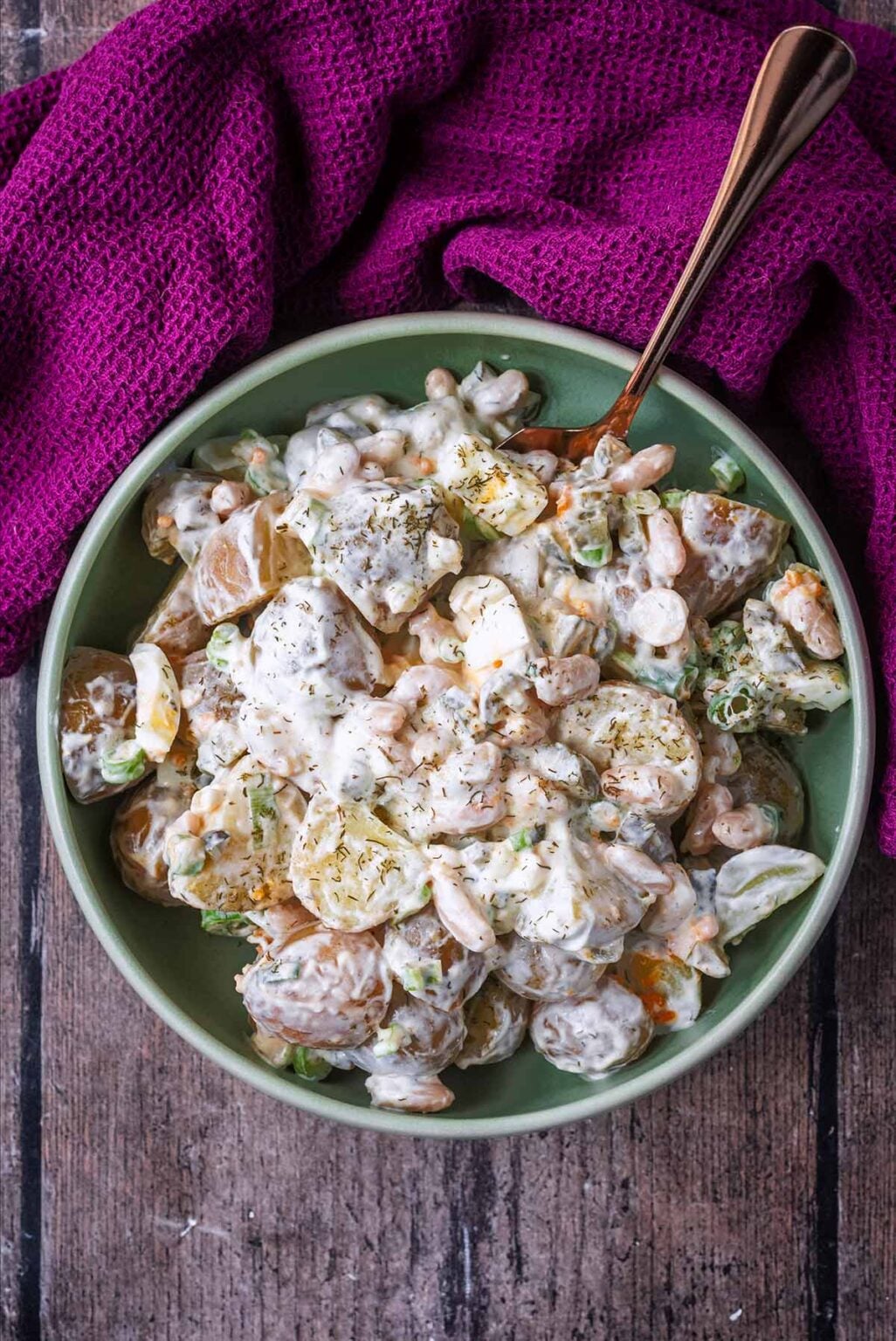 High Protein Potato Salad - Hungry Healthy Happy