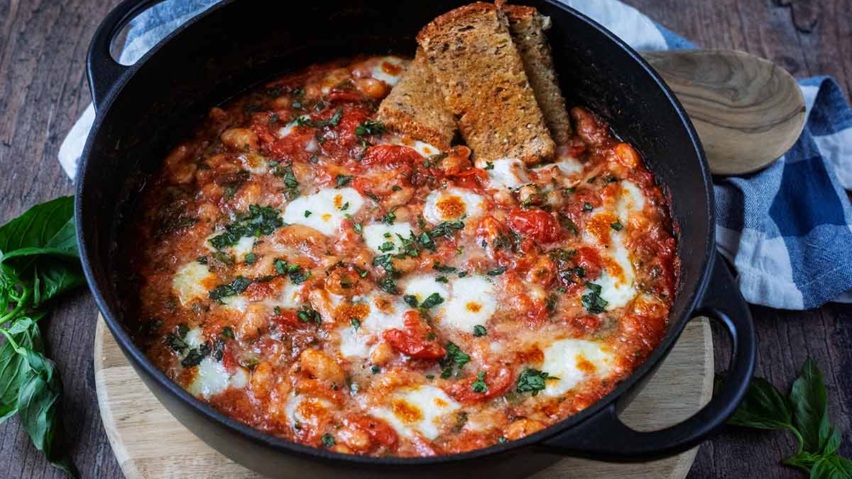 Cheesy White Bean Bake - Hungry Healthy Happy