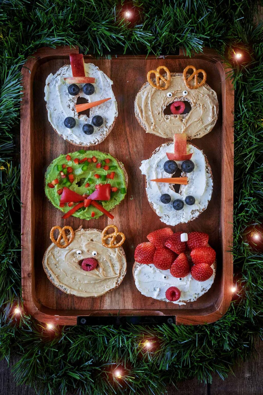Christmas Bagels - Hungry Healthy Happy