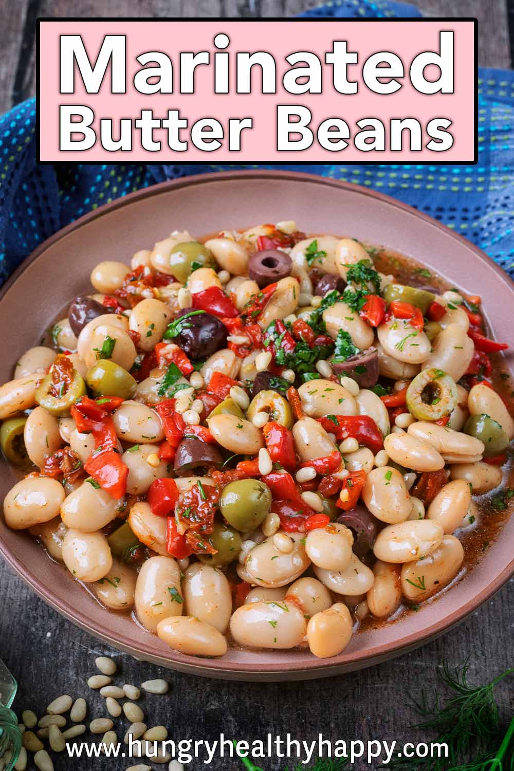 Marinated Butter Beans - Hungry Healthy Happy