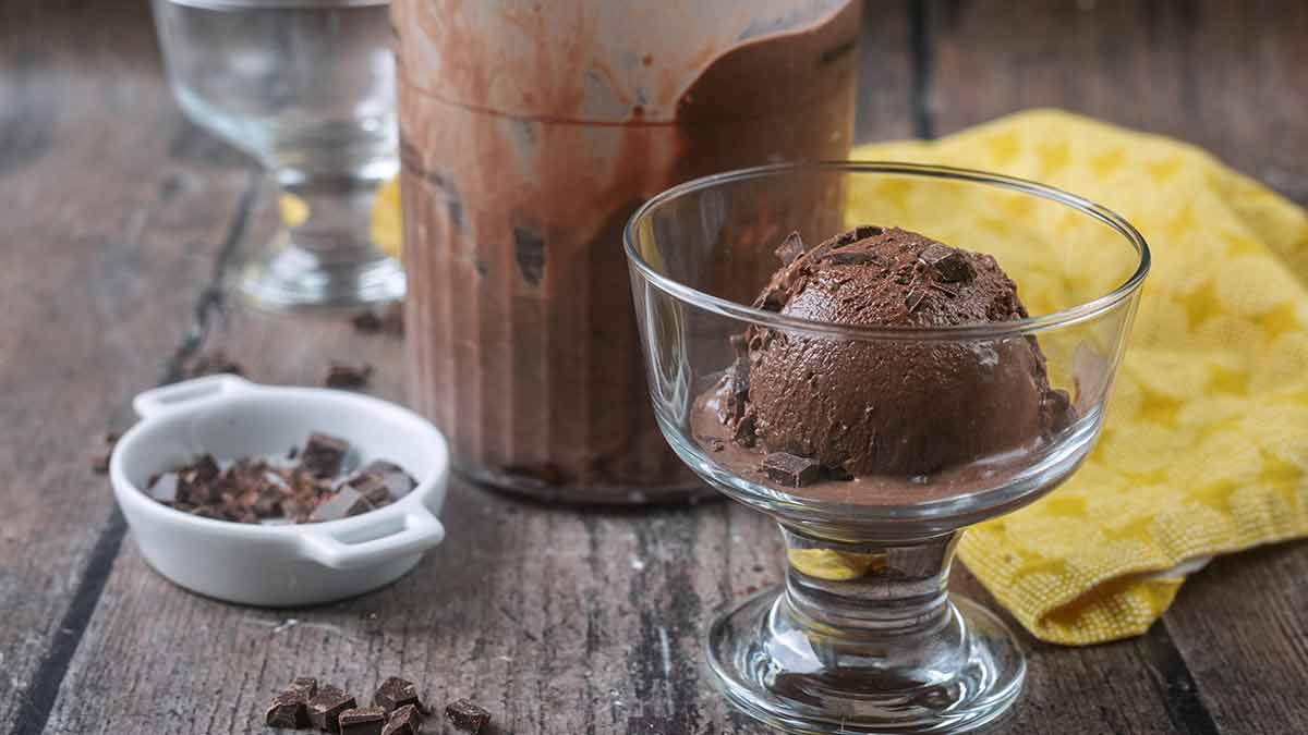 Ninja CREAMi Chocolate Fudge Ice Cream - Hungry Healthy Happy